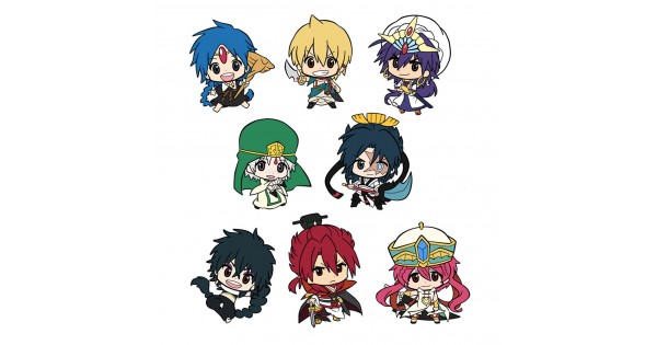 Magi The Labyrinth of Magic Capsule Rubber Mascot - Set of 8