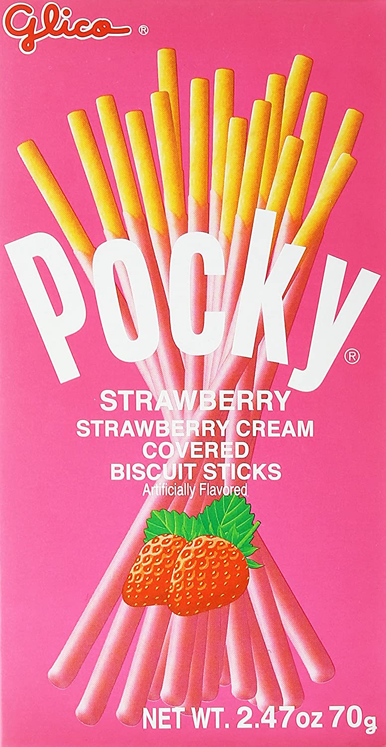 0X-15251 Glico Pocky Strawberry 2.47 Oz 70g