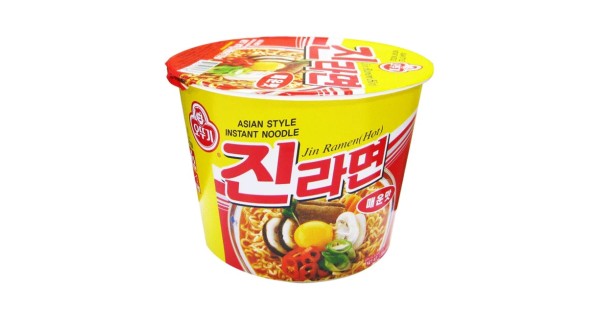 Ottogi Jin Ramen Spicy Big Bowl Instant Noodle 3.88 Oz 110g