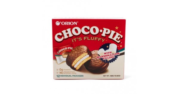 Orion Choco Pie It's Fluffy 16.50 Oz (468g) - 12 INDIVIDUAL PACKS