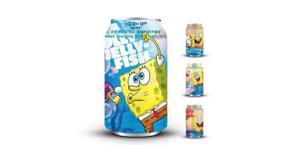 HIGH UP Spongebob Ramune Grape Wagashi Flavor (Ver 2) 330ml - 11.1 FL Oz