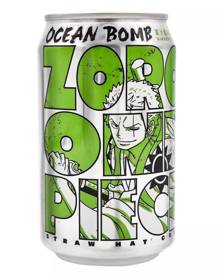OCEAN BOMB ONE PIECE ZORO SPARKLING WATER (LEMON) 11.15 Oz (330ml)