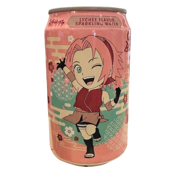 OCEAN BOMB NARUTO SPARKLING WATER (LYCHEE) - Sakura Haruno 11.15 Oz (330ml)