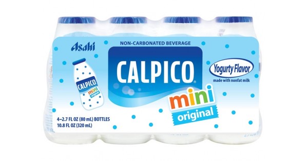 Calpico Non carbonated Beverage MINI Original 4 - 2.7 Fl Oz (80ml)