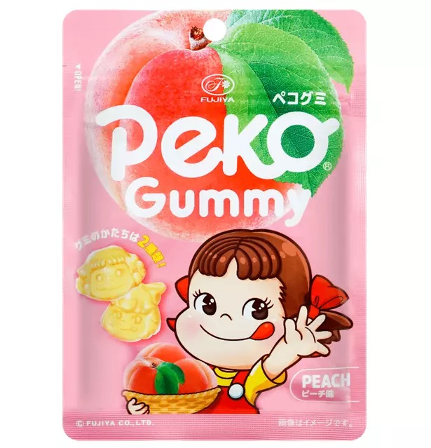 FUJIYA Peko Gummy (Peach) 1.76 Oz (50g)