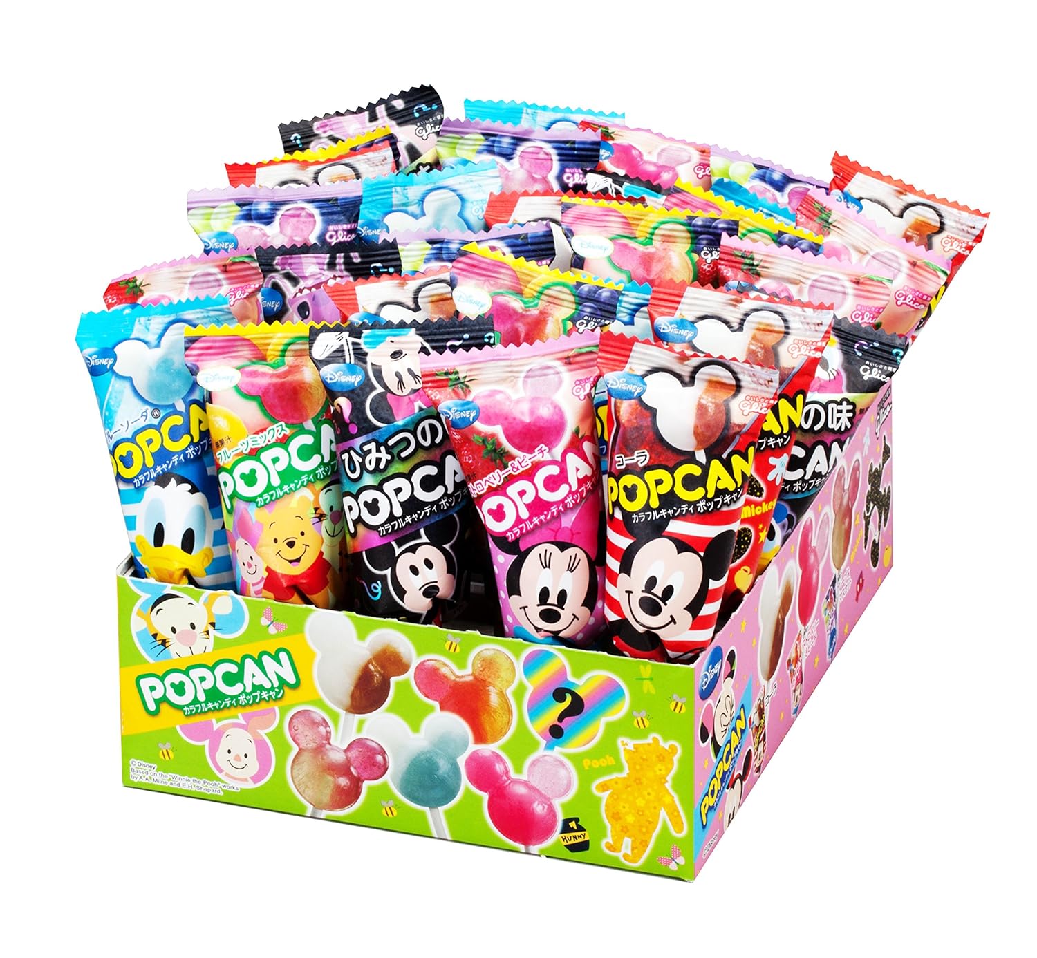 Glico Popcan Disney Fruit Soda Lollipop - Japanese Candy .37 Oz (10 g)