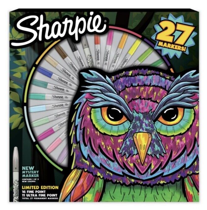 Sharpie Limited Edition 27 Marker OWL Set - Wheel Of Color - w/ Mystery ...